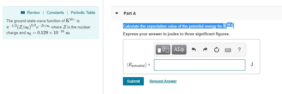 Solved I Review | Constants Periodic Table Part A The ground | Chegg.com