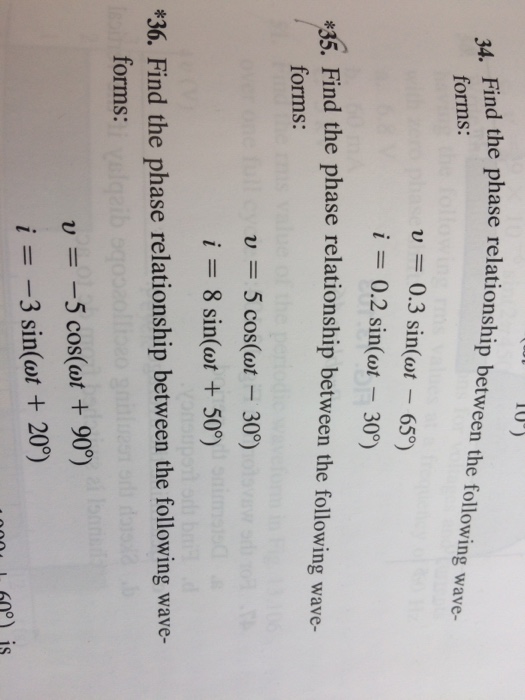 Solved Sinusoidal alternating waveforms. I need to determine | Chegg.com