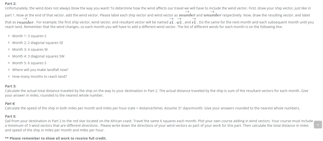 Unit 3 Assignment: Navigating the Seas | Chegg.com