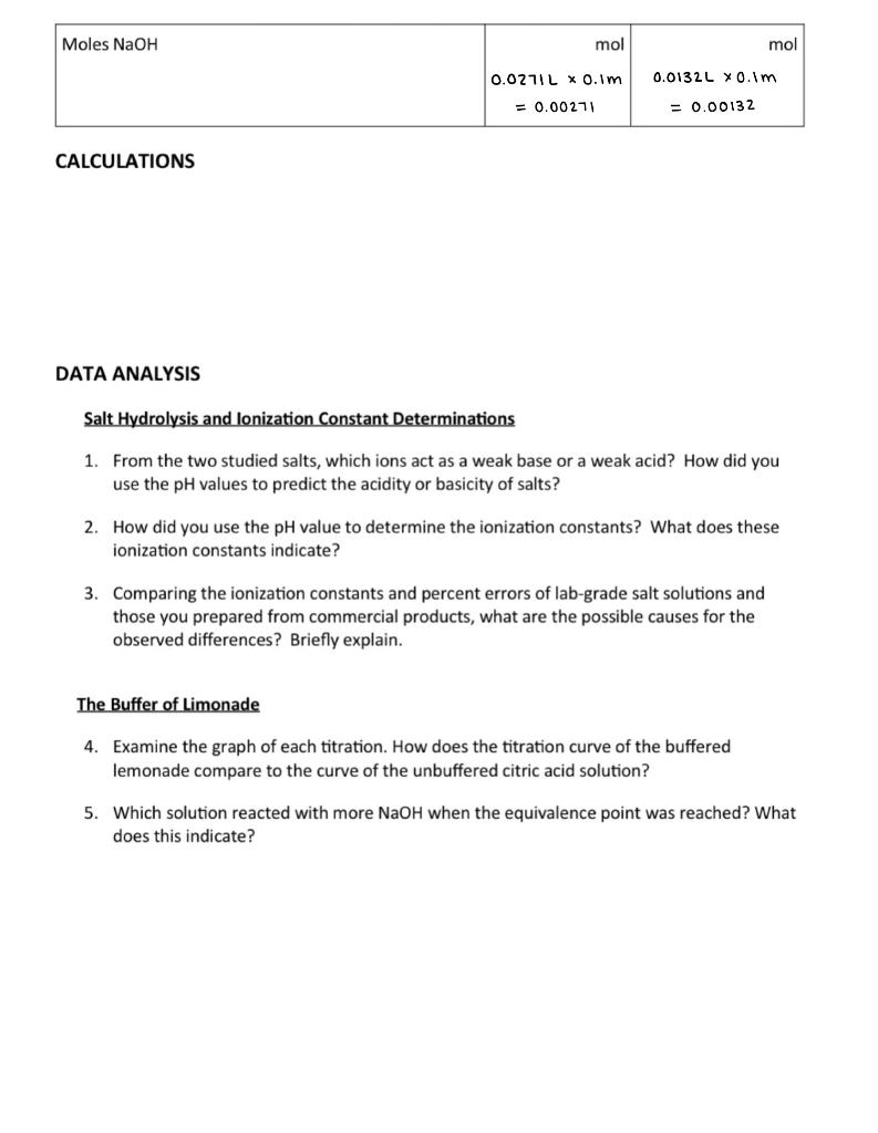 Solved PRE-LAB ASSIGNMENT Table 1 Salt Solution Preparations | Chegg.com Solved PRE-LAB ASSIGNMENT Table 1 Salt Solution Preparations | Chegg.com