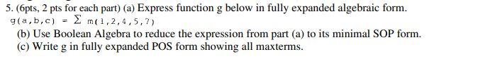 Solved 5. (6pts, 2 pts for each part) (a) Express function g | Chegg.com