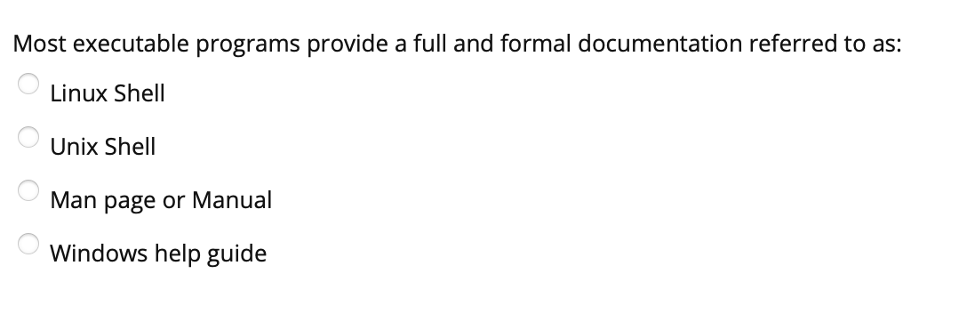 Solved Most executable programs provide a full and formal | Chegg.com