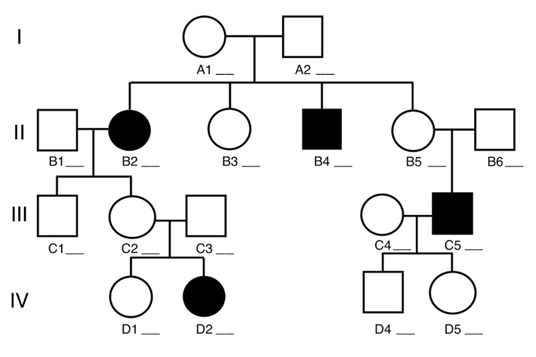 Solved For the pedigree provided, identify the genotype of | Chegg.com