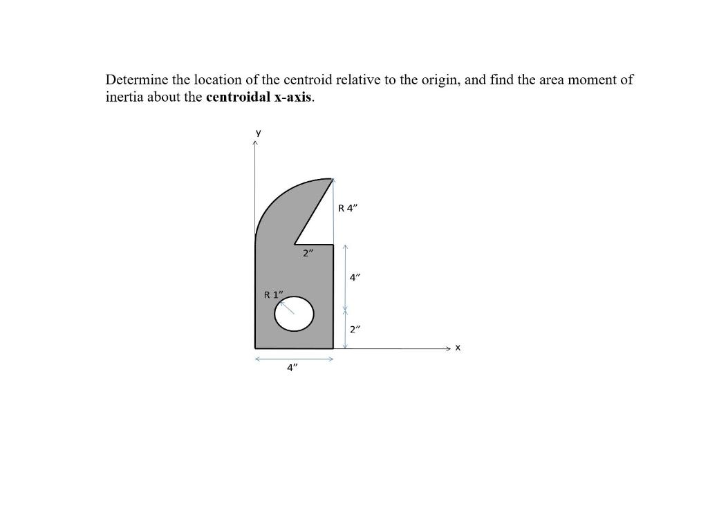 Solved Determine the location of the centroid relative to | Chegg.com