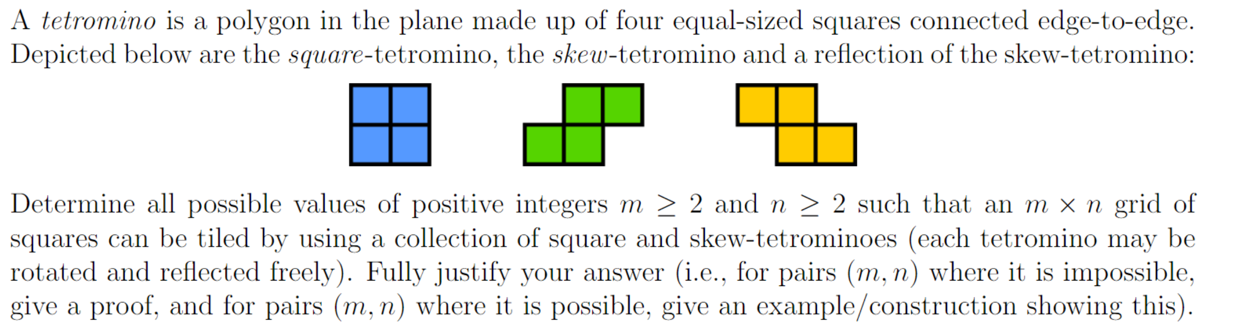Solved A tetromino is a polygon in the plane made up of four | Chegg.com