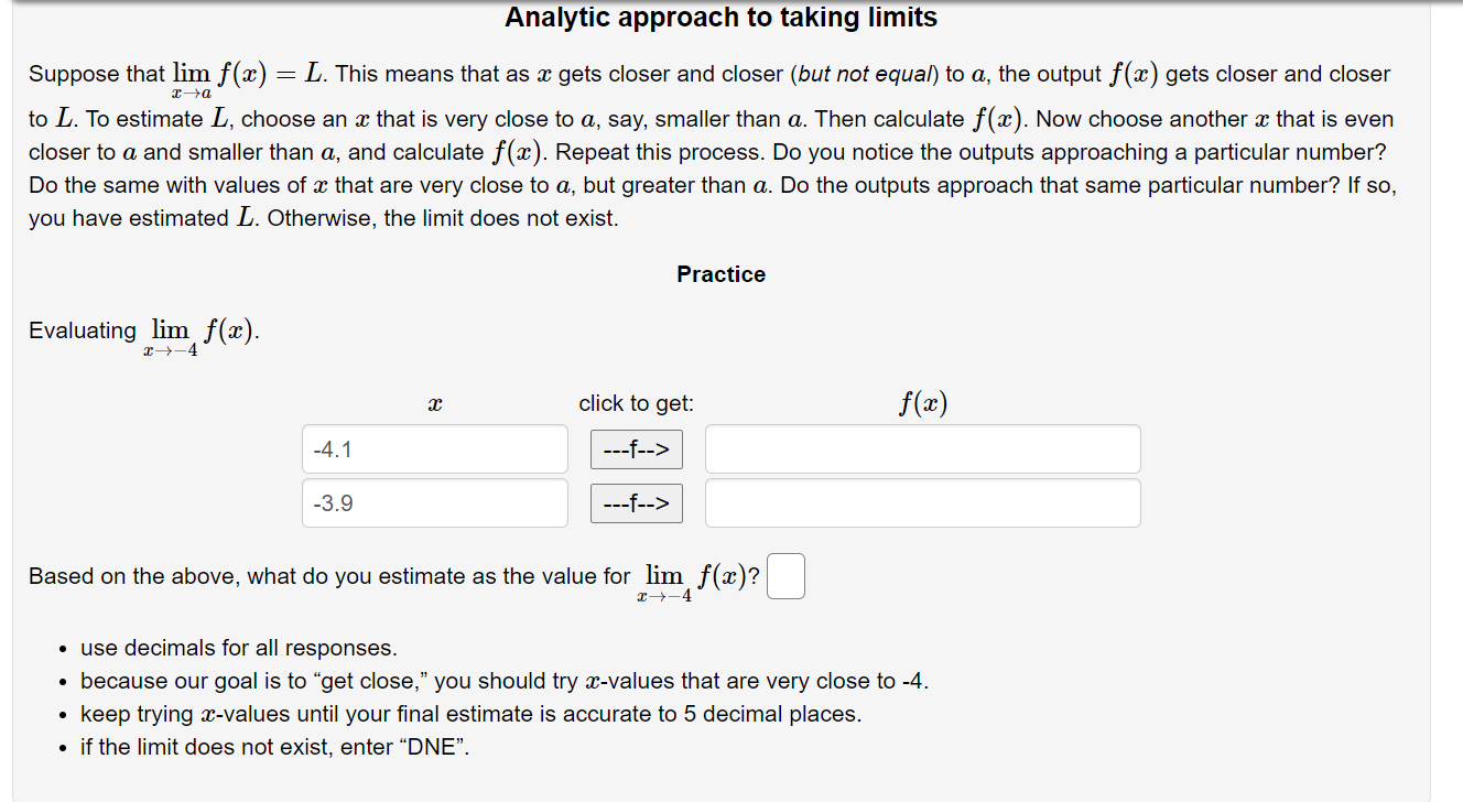 Solved Numerically Approximating Limits -a Suppose that lim | Chegg.com