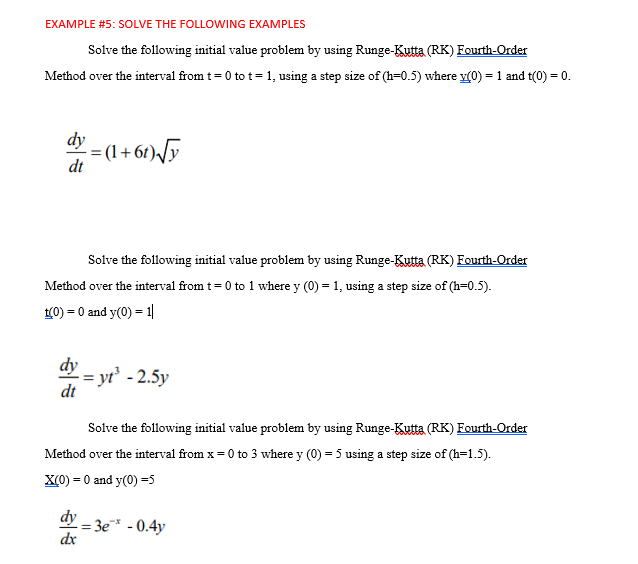 Solved Solve the following initial value problem by using | Chegg.com