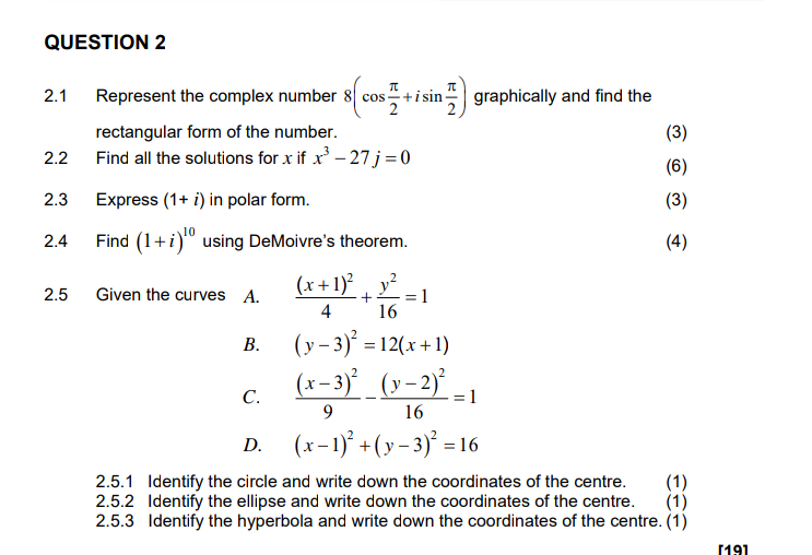 Solved QUESTION 2 2.1 2.2 2.3 2.4 2.5 + Represent the | Chegg.com