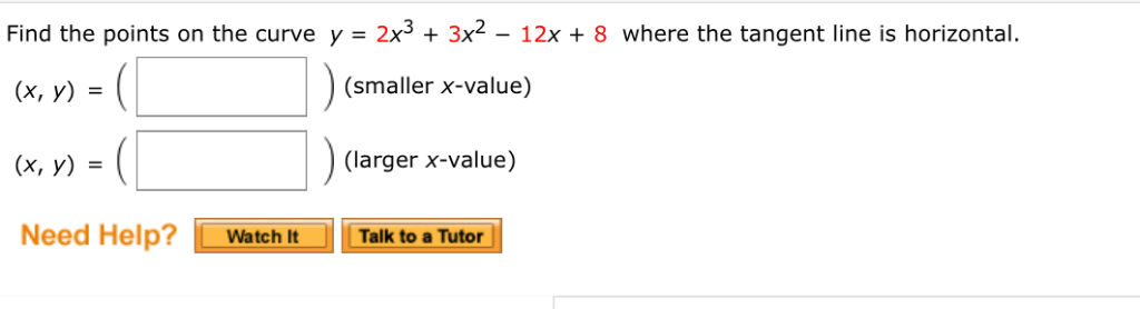 Solved Find the points on the curve y = 2x3 + 3x2 - 12x 8 | Chegg.com