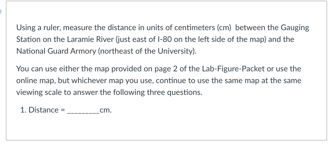 Solved Using a ruler, measure the distance in units of | Chegg.com