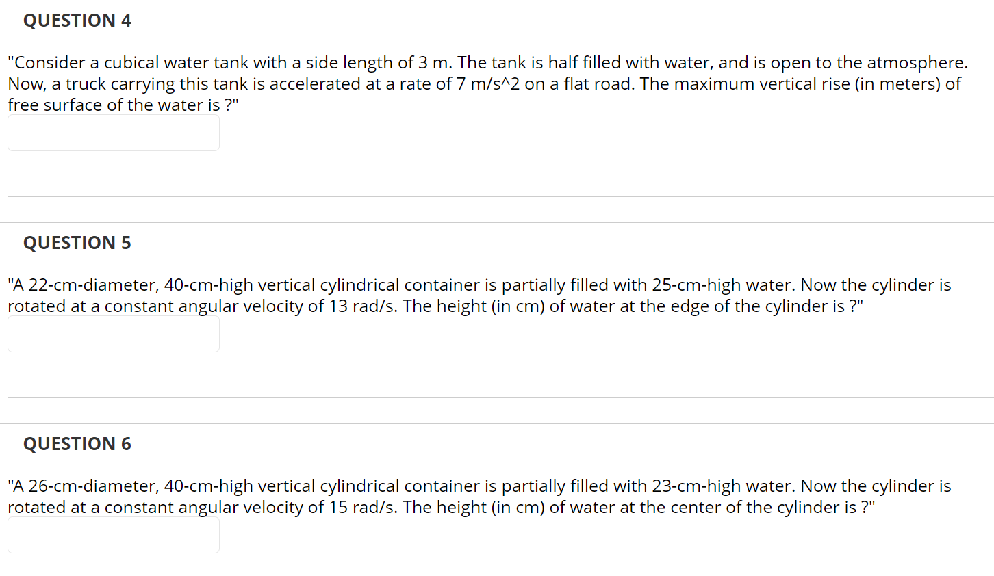 Solved "Consider a cubical water tank with a side length of | Chegg.com