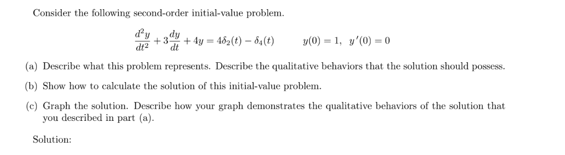 Solved Consider the following second-order initial-value | Chegg.com