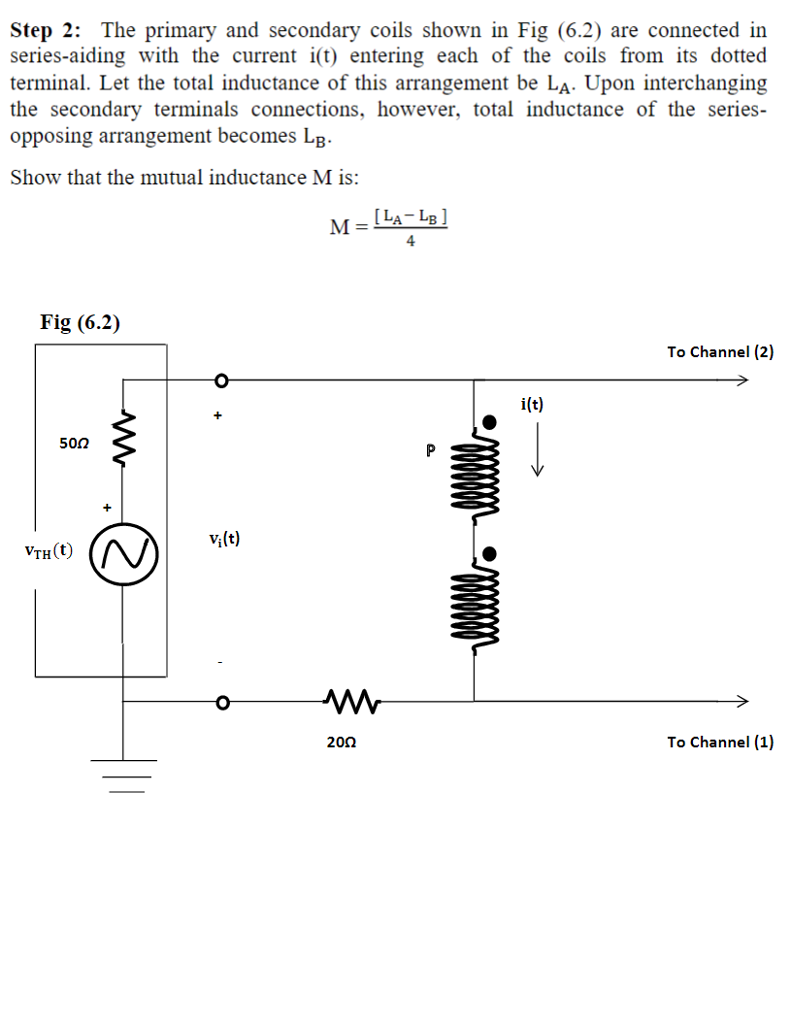 Solved Step 2: The primary and secondary coils shown in Fig | Chegg.com