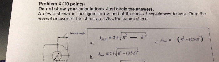 Solved Problem 4 (10 points) Do not show your calculations. | Chegg.com