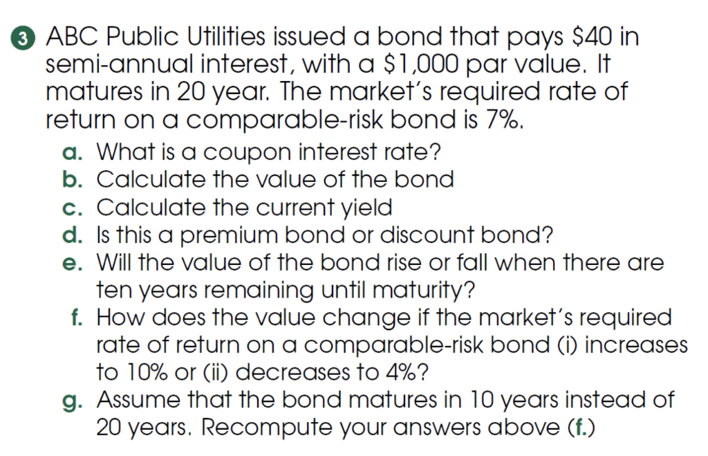 Solved 3 ABC Public Utilities issued a bond that pays $40 in | Chegg.com