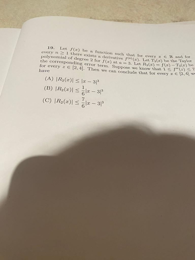 Solved 19. Let f(x) be a function such that for every x∈R | Chegg.com