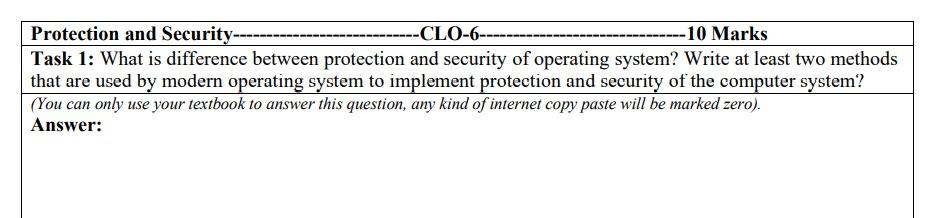 Solved Protection and Security-- ---------CLO-6---- -10 | Chegg.com