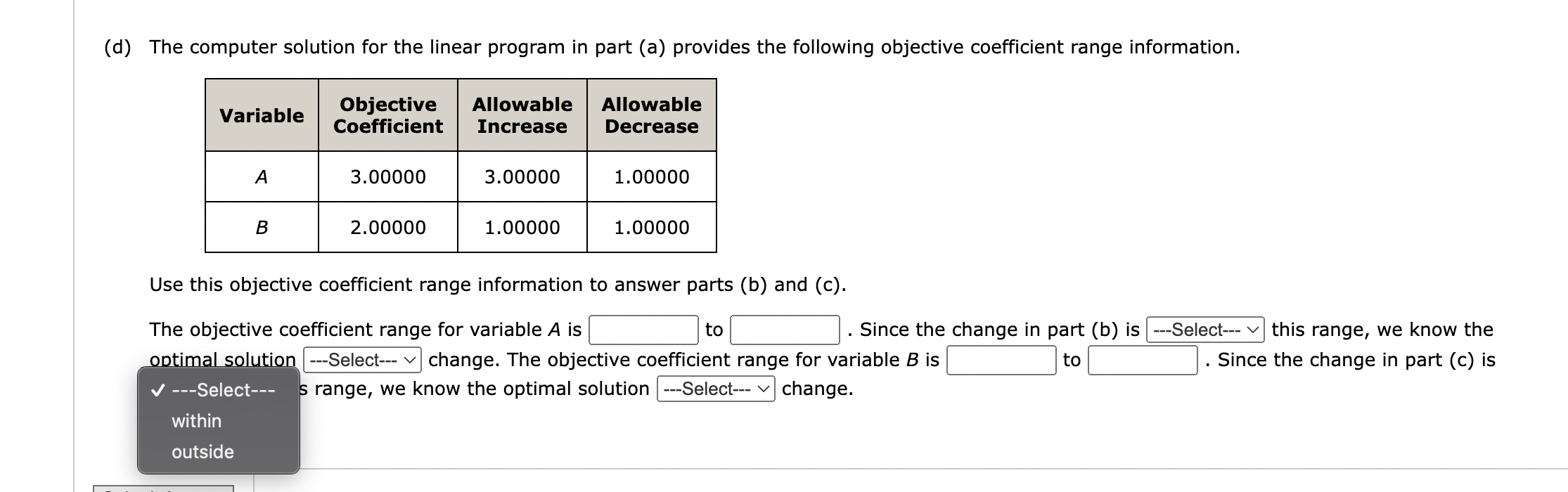Consider the linear program below and answer the | Chegg.com