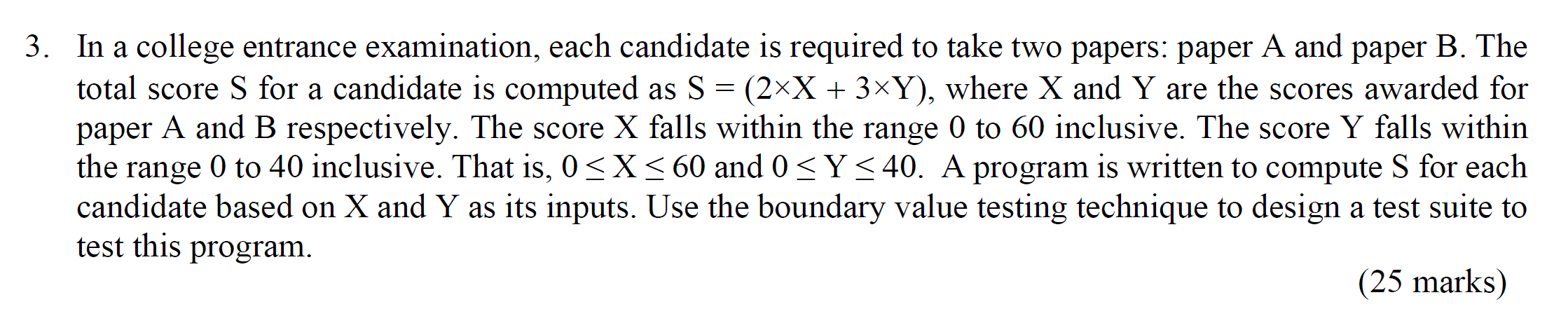 3. In a college entrance examination, each candidate | Chegg.com