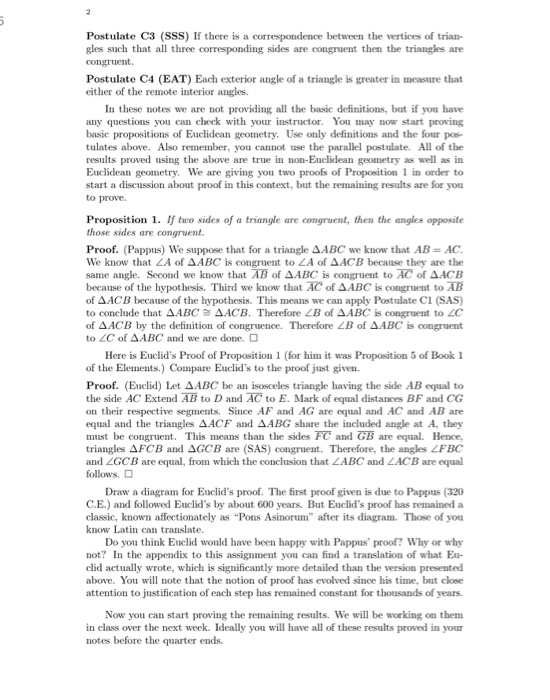Solved Part III. Euclidean Geometry (Congruence) Problems. | Chegg.com
