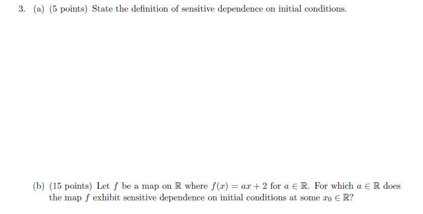 Solved 3. (a) (5 points) State the definition of sensitive | Chegg.com