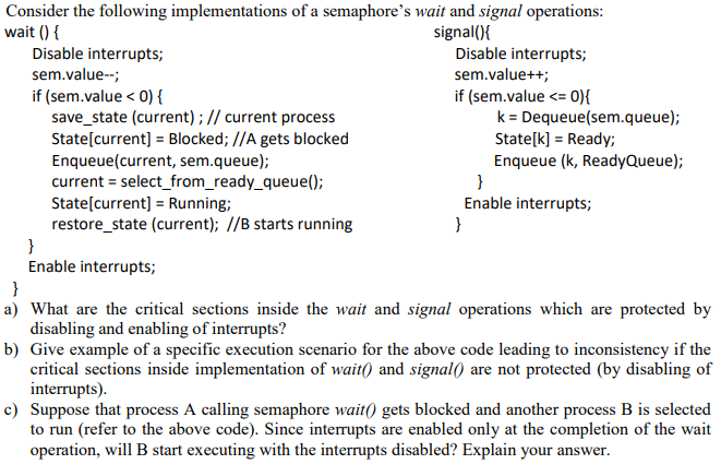 Solved Consider the following implementations of a | Chegg.com