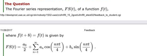 Solved The Question The Fourier series representation, | Chegg.com