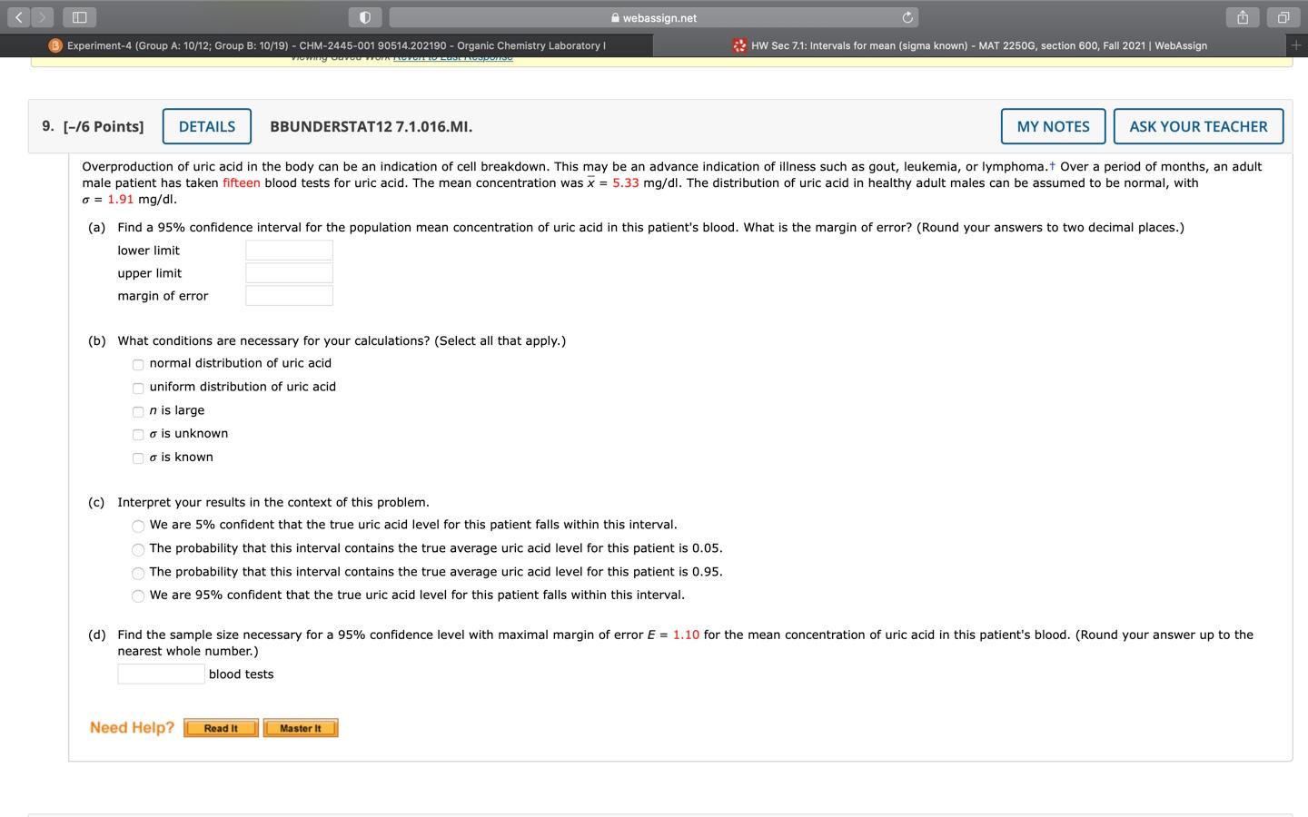 Solved webassign.net ch Experiment-4 (Group A: 10/12; Group | Chegg.com