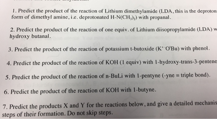Solved Predict the product of the reaction of lithium | Chegg.com