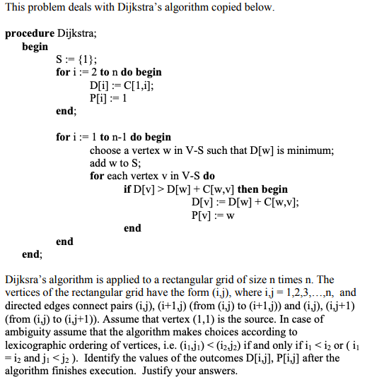 Solved This problem deals with Dijkstra's algorithm copied | Chegg.com