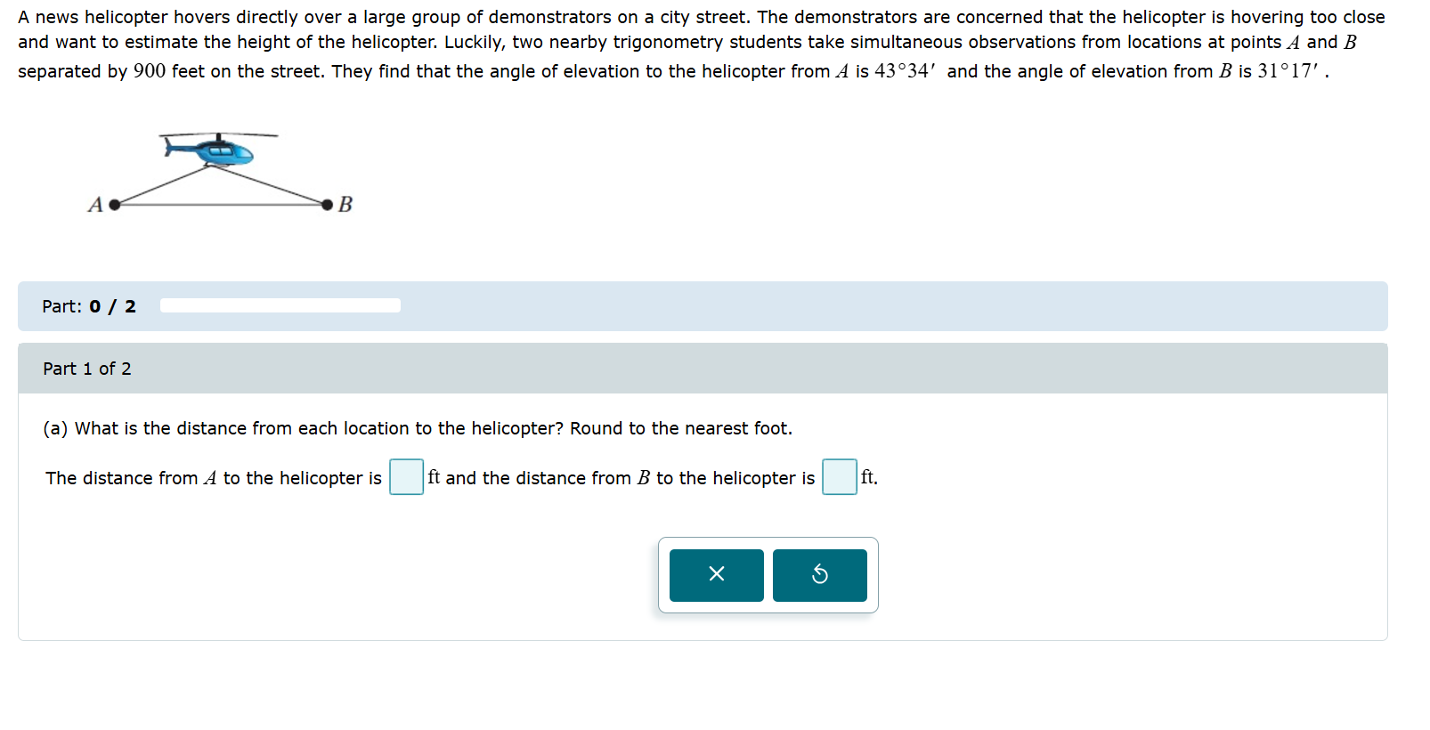Solved A news helicopter hovers directly over a large group | Chegg.com