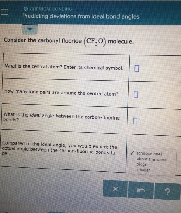 Solved CHEMICAL BONDING -Predicting deviations from ideal | Chegg.com