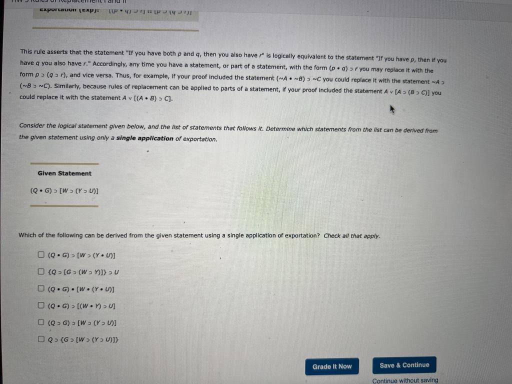 Solved This rule asserts that the statement "If you have | Chegg.com