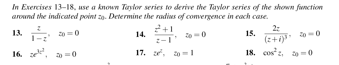 Solved In Exercises 13–18, use a known Taylor series to | Chegg.com