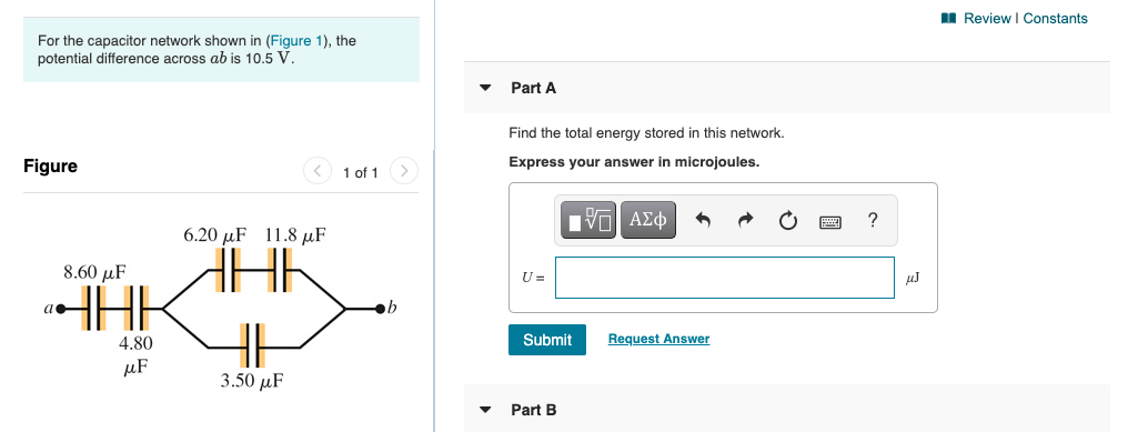 Solved Review Constants For the capacitor network shown in | Chegg.com