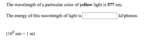 Solved The wavelength of a particular color of yellow light | Chegg.com