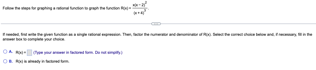 Solved Follow the steps for graphing a rational function to | Chegg.com
