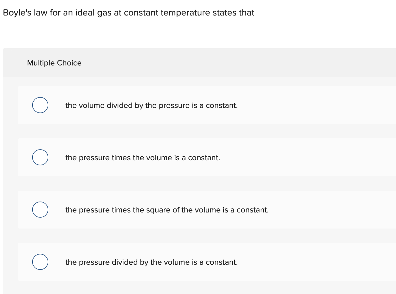 Solved Boyle s Law For An Ideal Gas At Constant Temperature Chegg solved-boyle-s-law-for-an-ideal-gas-at-constant-temperature-chegg