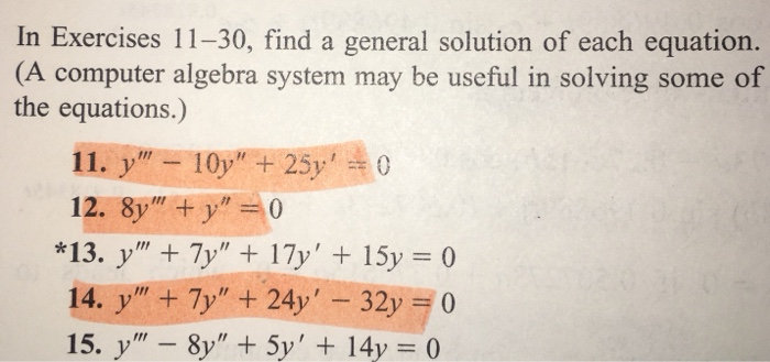 Solved In Exercises 11-30, find a general solution of each | Chegg.com