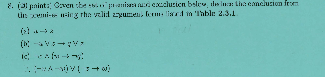 Solved Solve the question given the premises using modus | Chegg.com