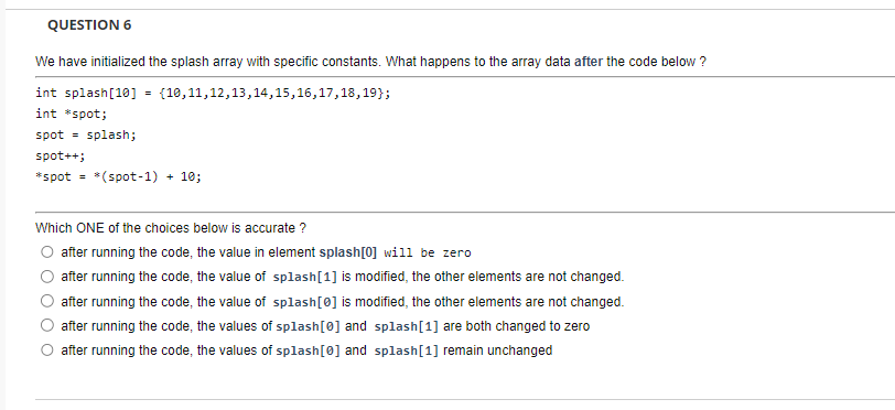 Solved Which ONE of the choices below is accurate ? after | Chegg.com