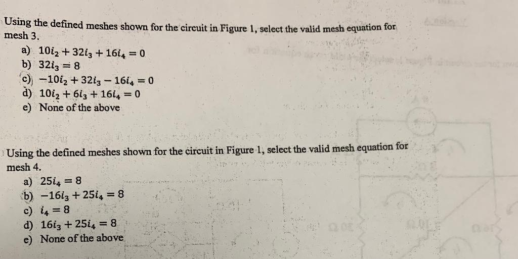 Solved - Using the defined meshes shown for the circuit in | Chegg.com