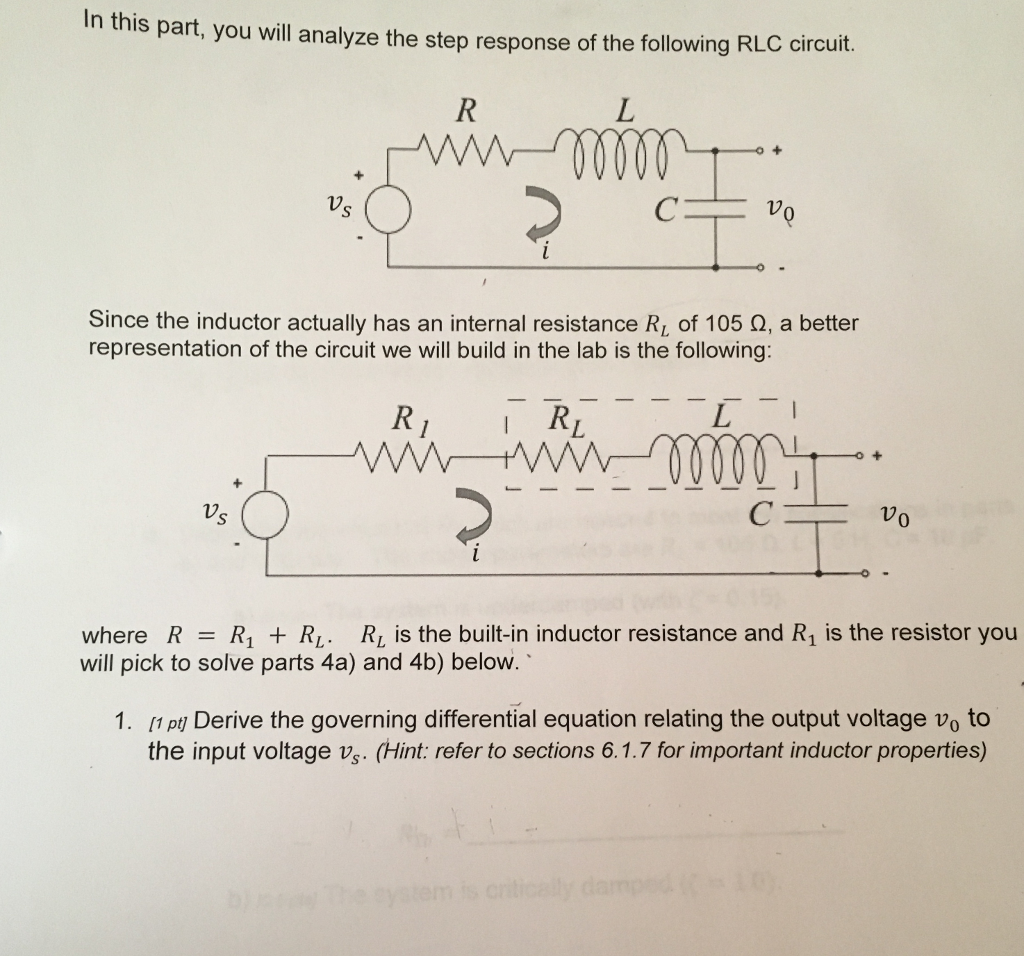 Solved In this part, you will analyze the step response of | Chegg.com