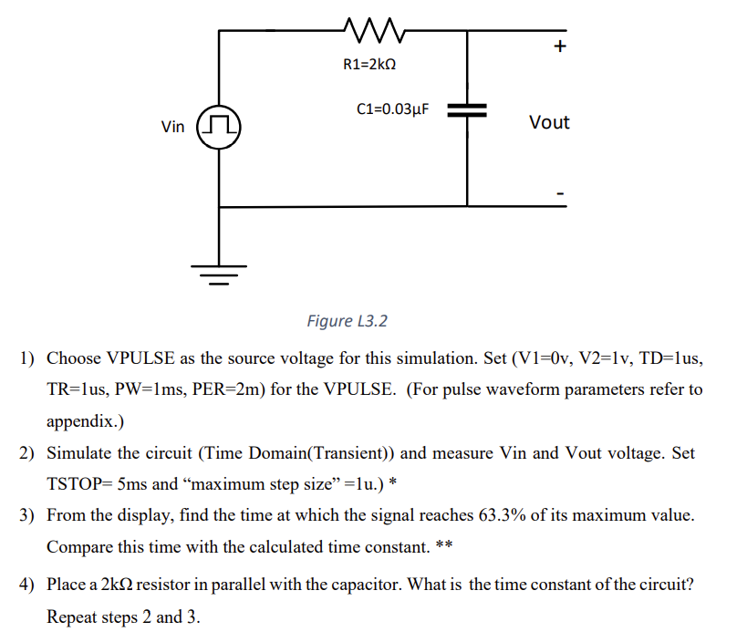 Solved w + R1=2kΩ C1=0.03uF Vin Vout Figure 13.2 1) Choose | Chegg.com