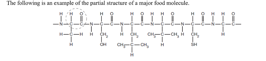 Solved The following is an example of the partial structure | Chegg.com