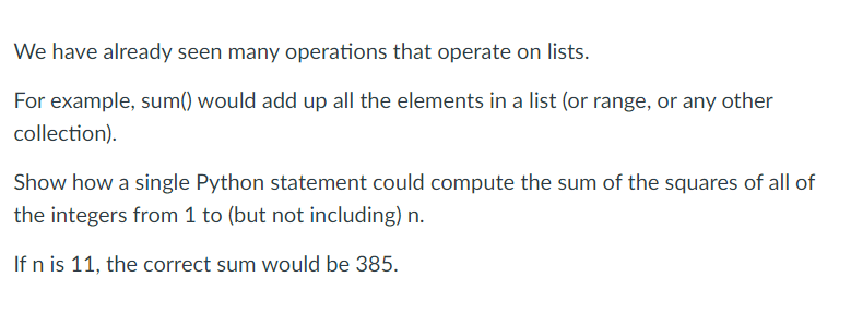 Solved We have already seen many operations that operate on | Chegg.com
