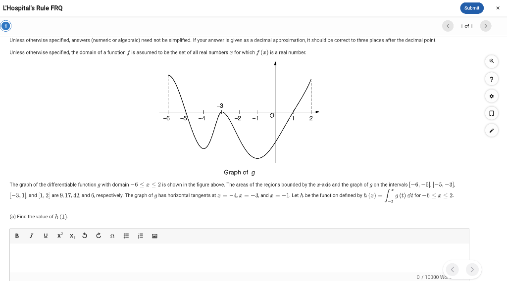 Solved Unless otherwise specified, answers (numeric or | Chegg.com