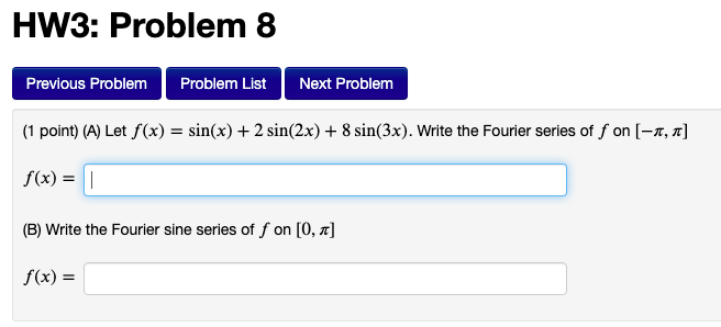 Solved HW3: Problem 8 Previous Problem Problem List Next | Chegg.com