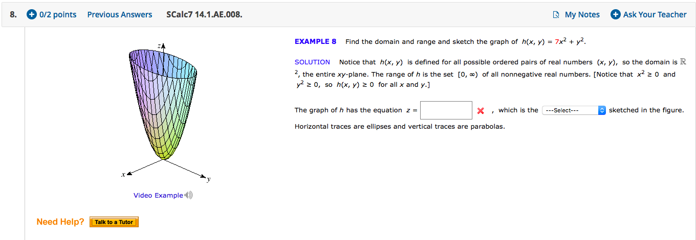 Solved EXAMPLE 8 Find the domain and range and sketch the | Chegg.com