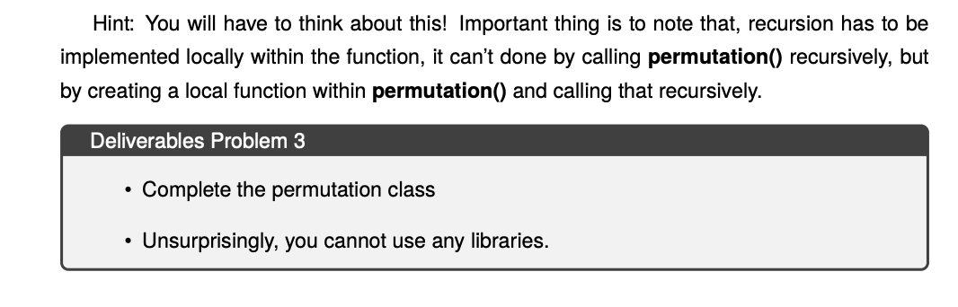 Solved Given a list of objects, a permutation is a sequence, | Chegg.com